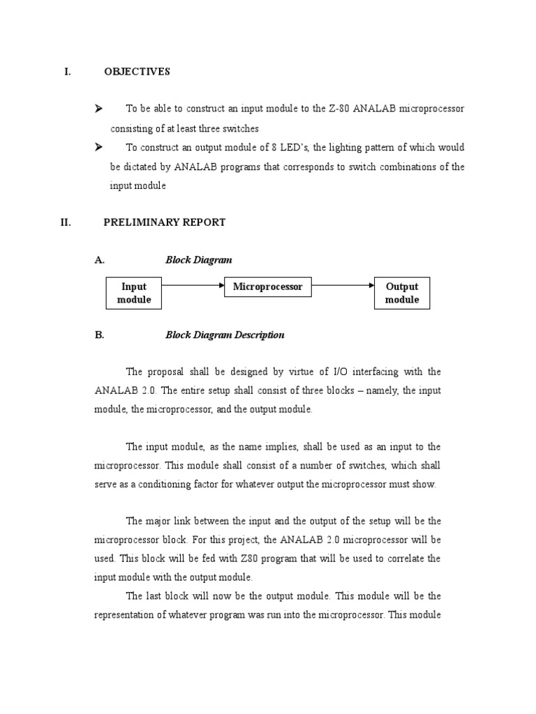 Micro Proposal Pdf Inputoutput Microprocessor 