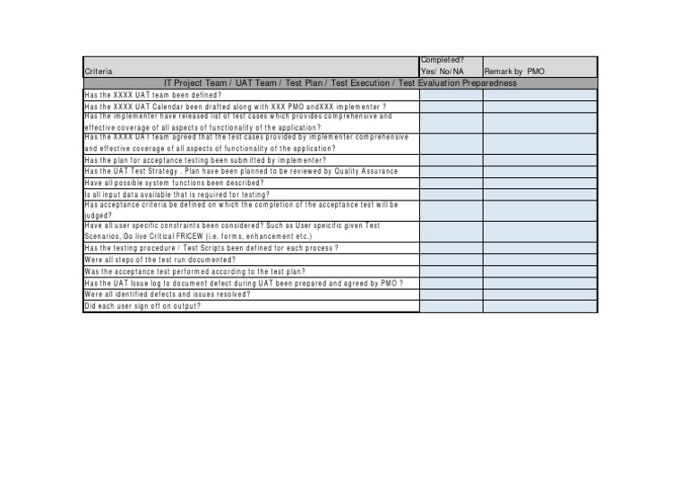 SAP UAT Check List | PDF