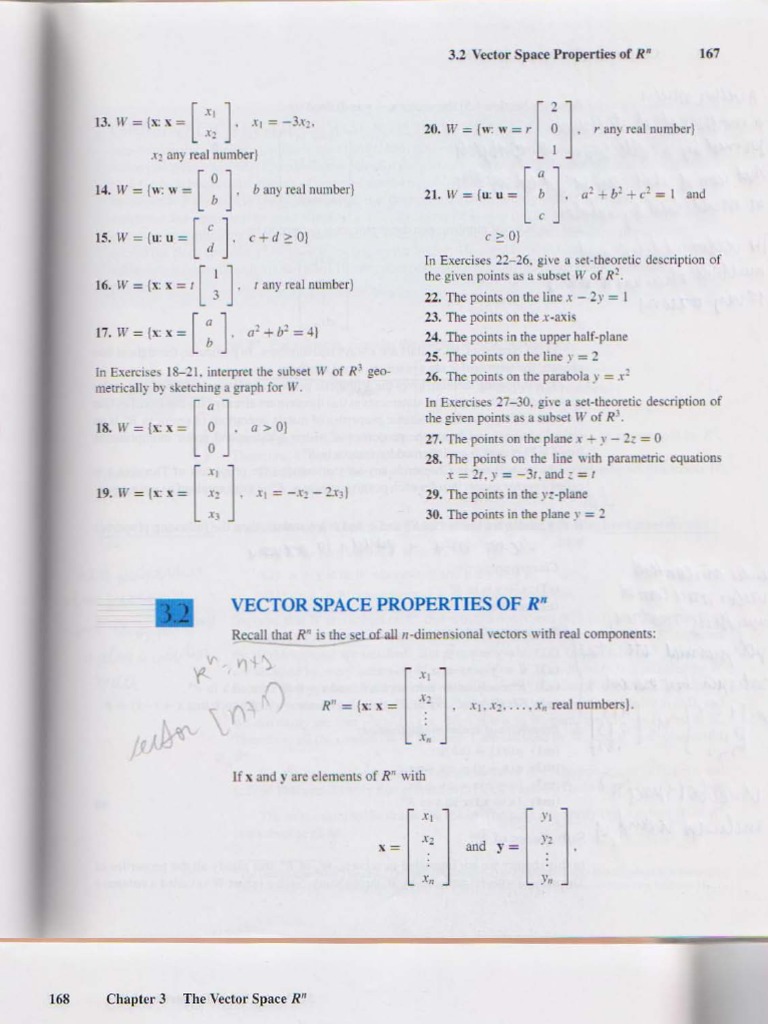 3.2 Vector Space Properties | PDF | Linear Subspace | Vector Space