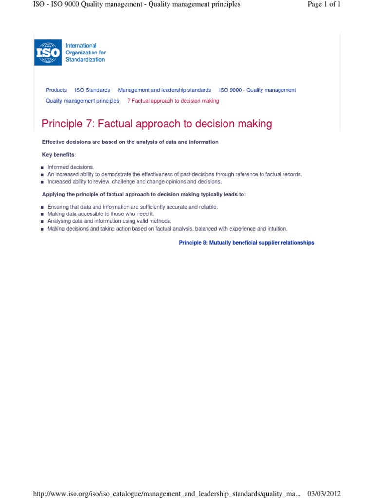 Factual Approach To Decision Making | PDF | Business