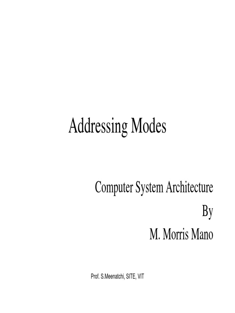 Addressing Modes of Computer Architecture | Instruction Set | Office Equipment