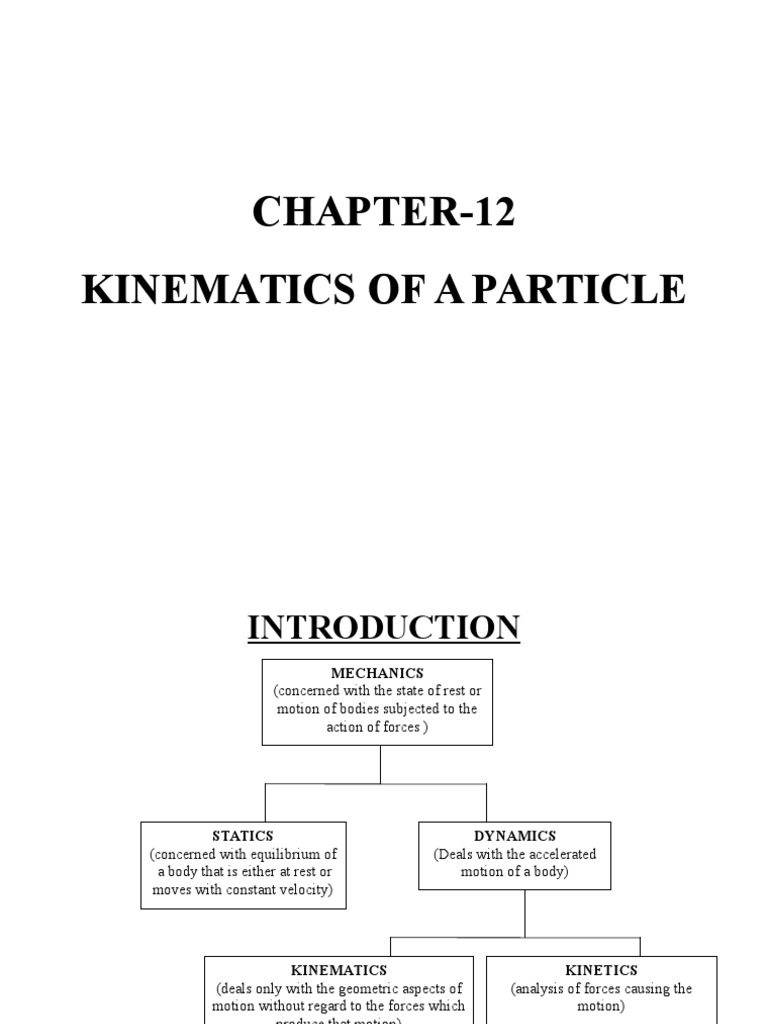 Chapter 12 Kinematics of A Particle | PDF | Kinematics | Acceleration