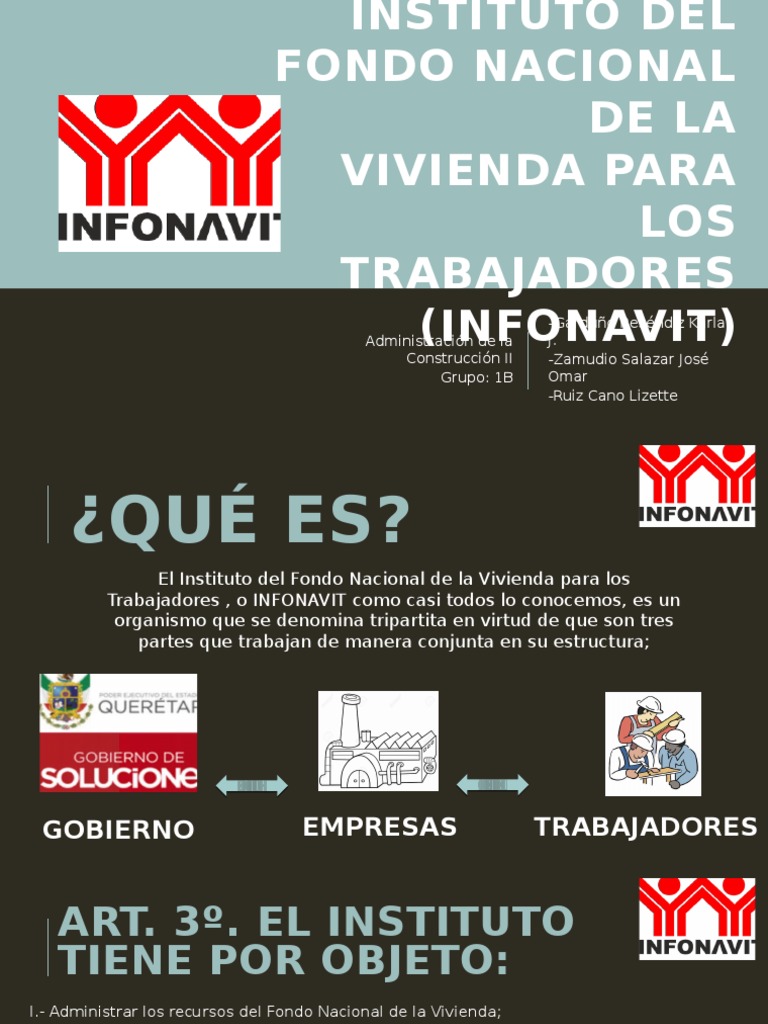 Estructura y Funciones del INFONAVIT | PDF | Salario | Gobierno