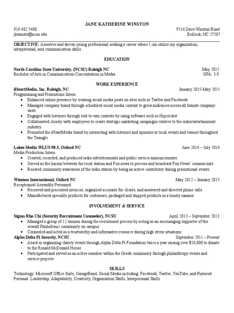 Jane Resume | PDF