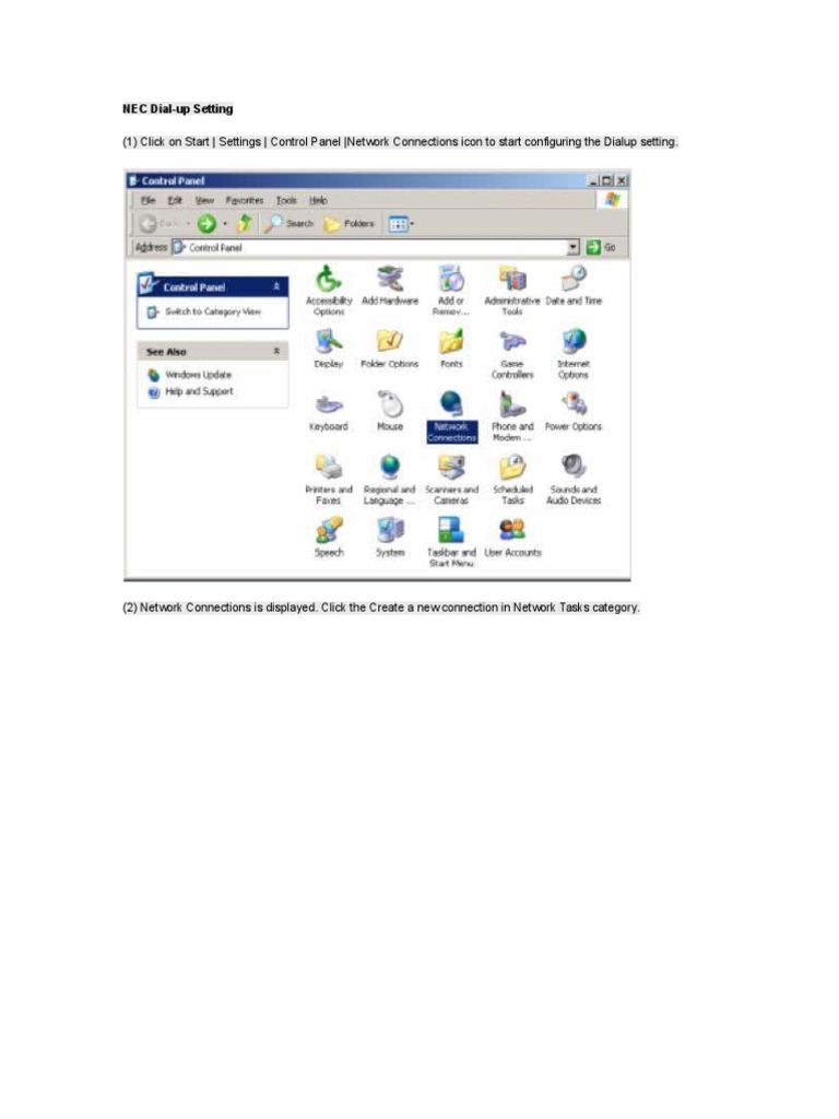 NEC PASOLink Dialup Setting Parameters | PDF