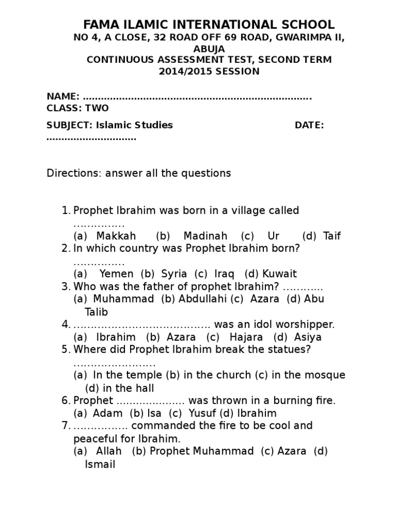 Islamic Studies | PDF | Muhammad | Umar