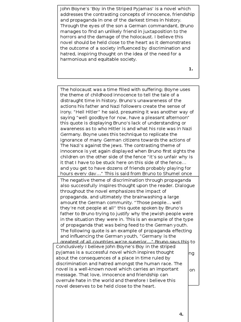 Boy in The Striped Pyjamas Speech | PDF | Nazi Germany | The Holocaust