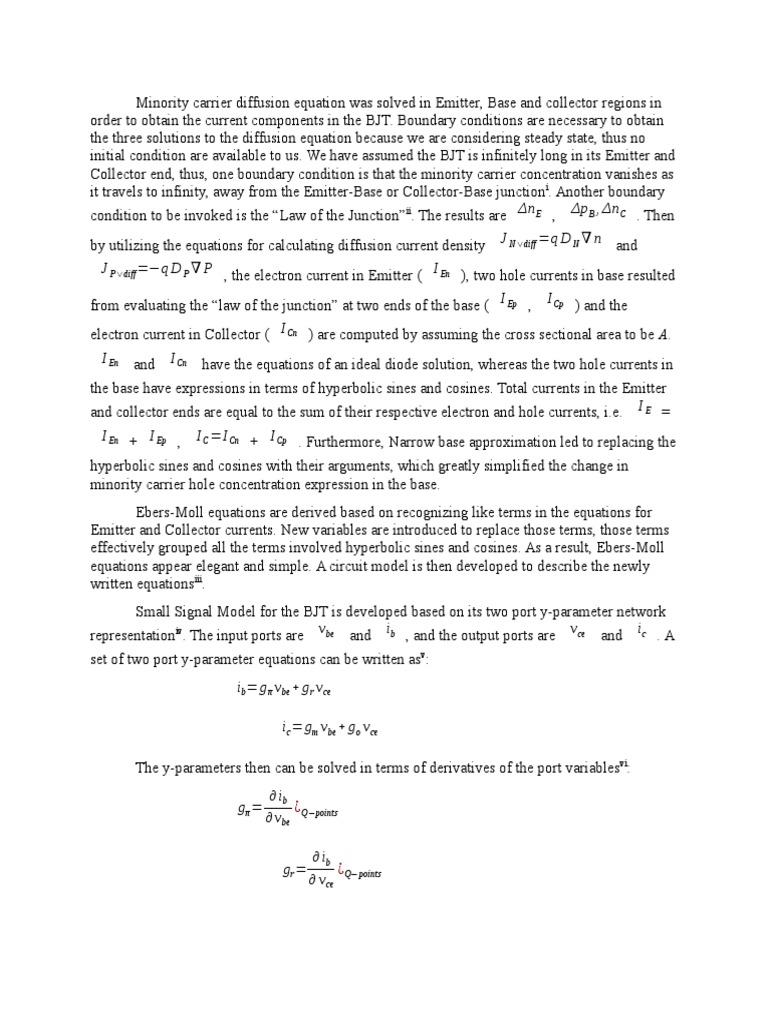 Small Signal Model in BJT and MOSFET | PDF | Field Effect Transistor ...