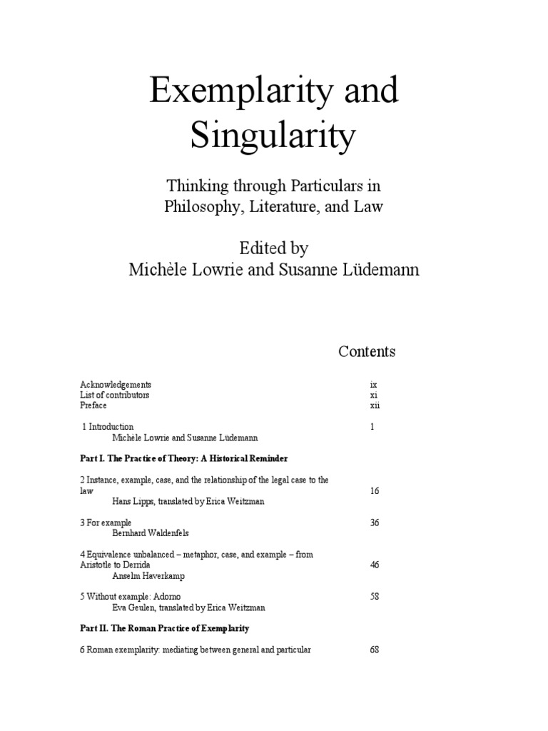 Understanding Legal Exemplarity | PDF | Philosophy | General Fiction
