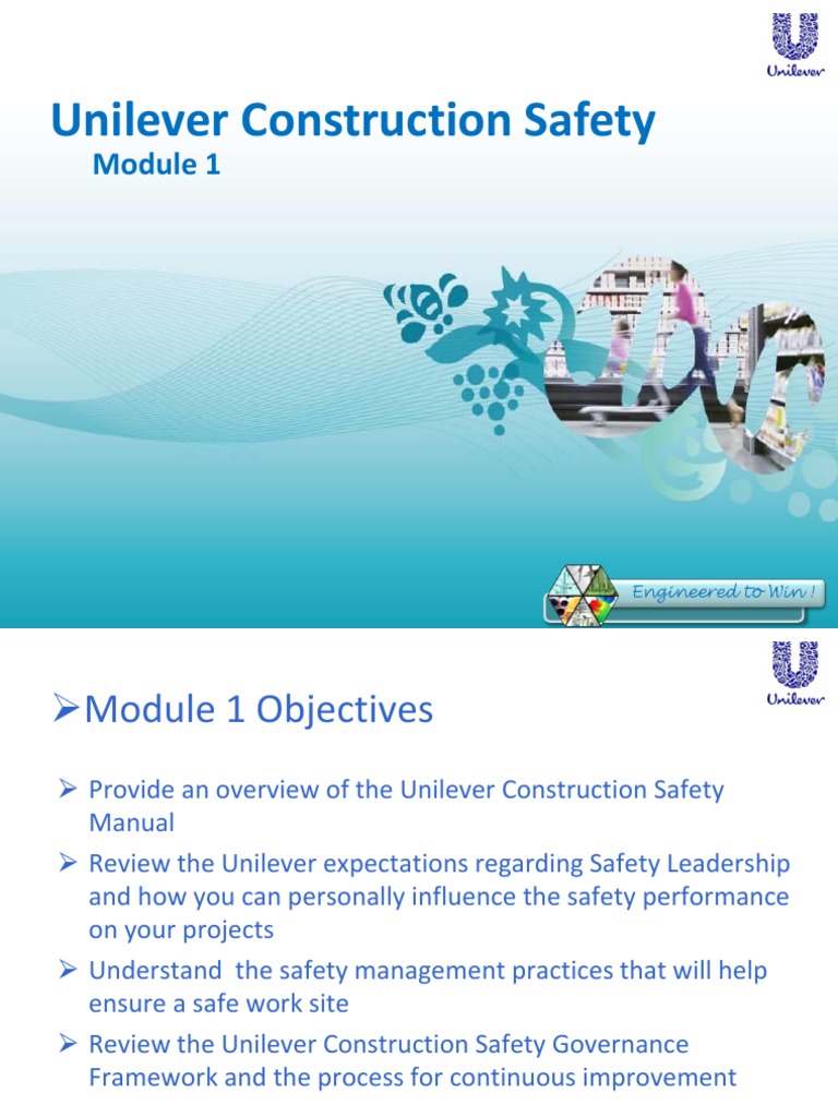 Unilever Construction Safety Manual Overview | PDF | Safety ...