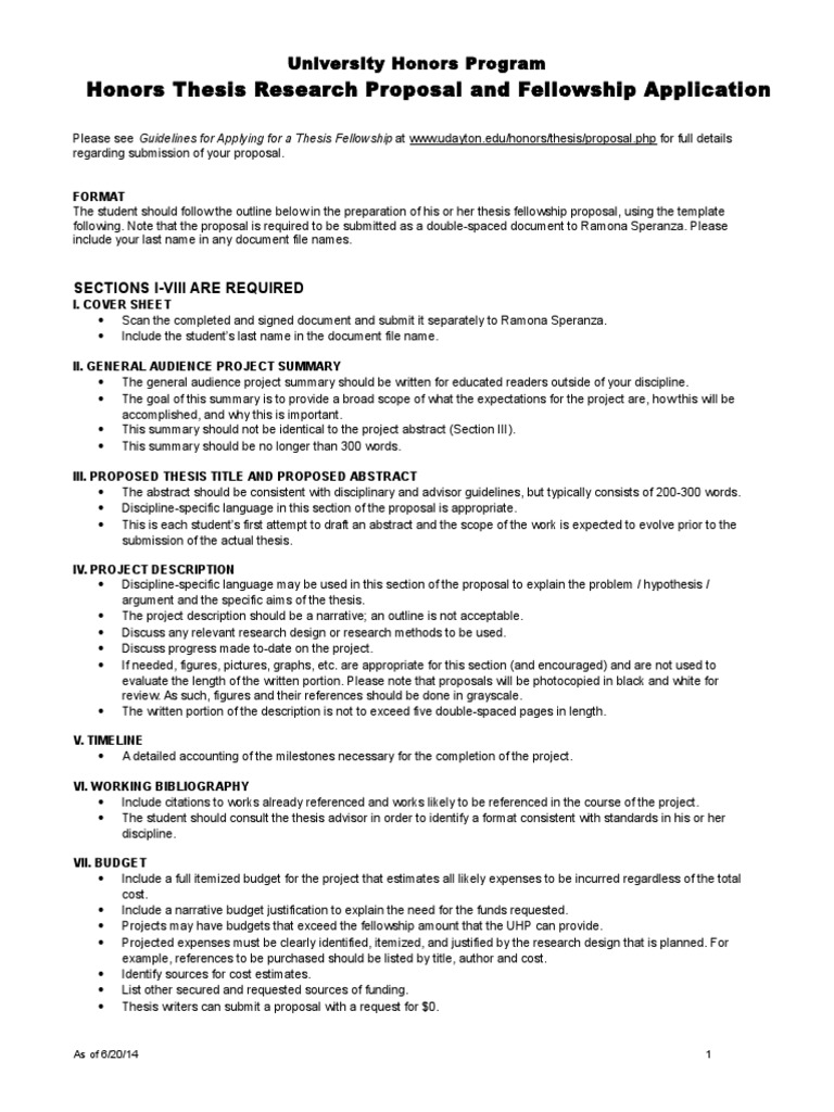 Honors Thesis Proposal Guidelines | PDF | Thesis | Abstract (Summary)