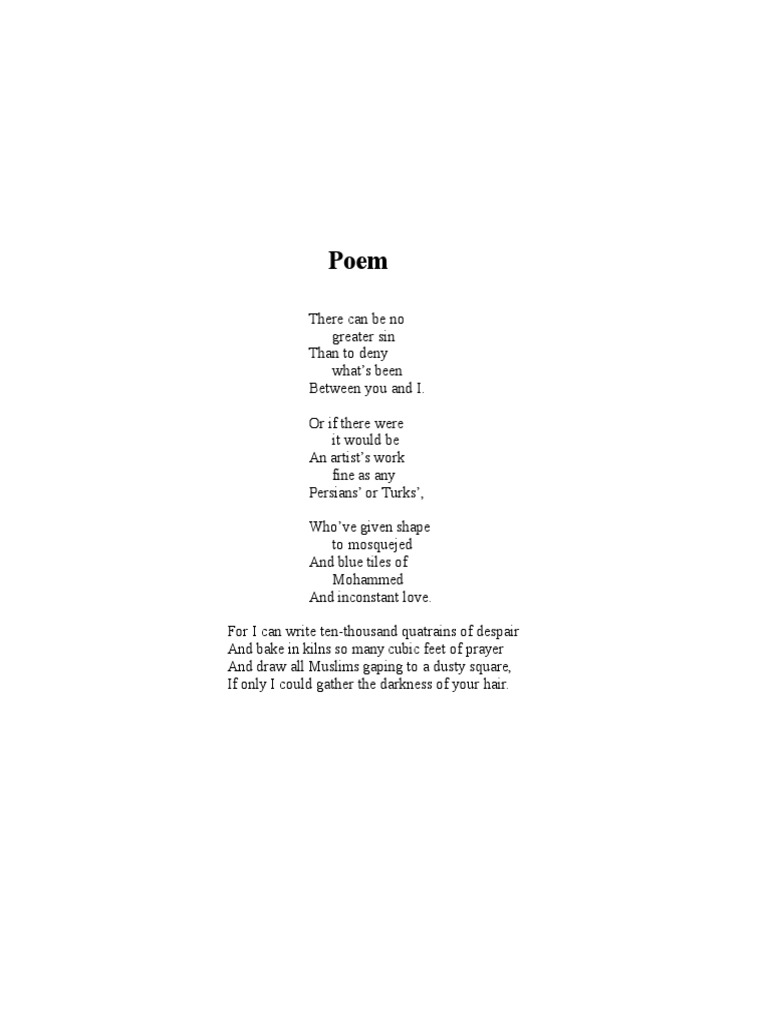 Poem | PDF