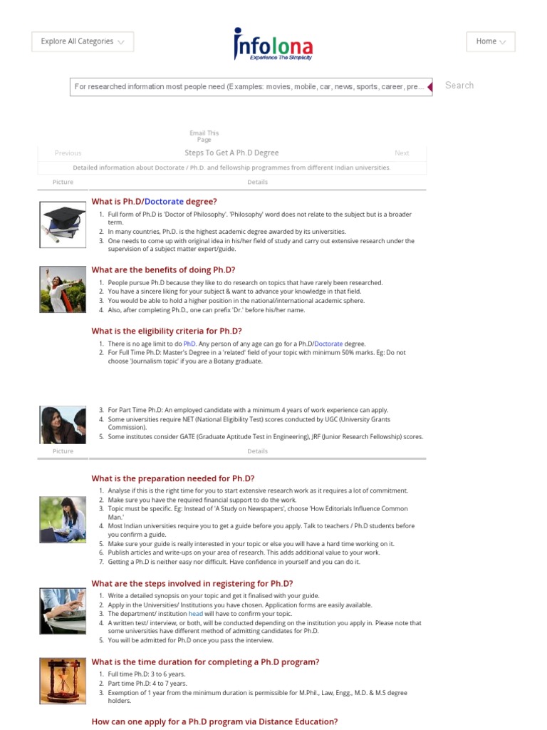 Steps to get PhD.pdf | Doctor Of Philosophy | Academic Degree