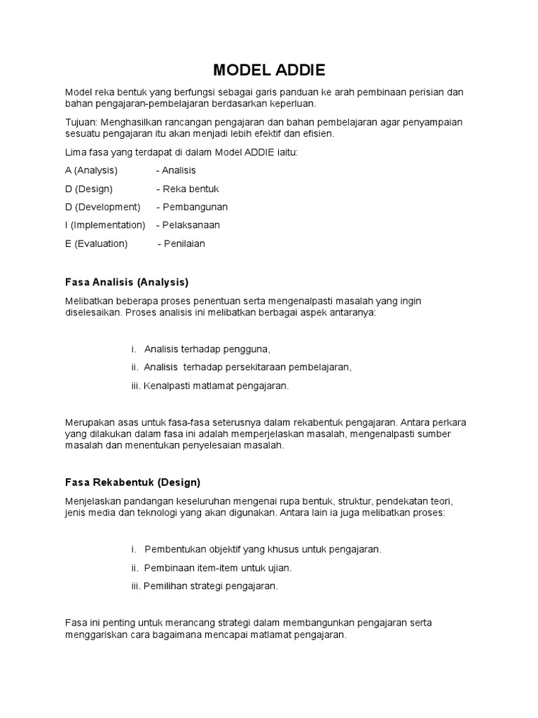 Model Addie | PDF