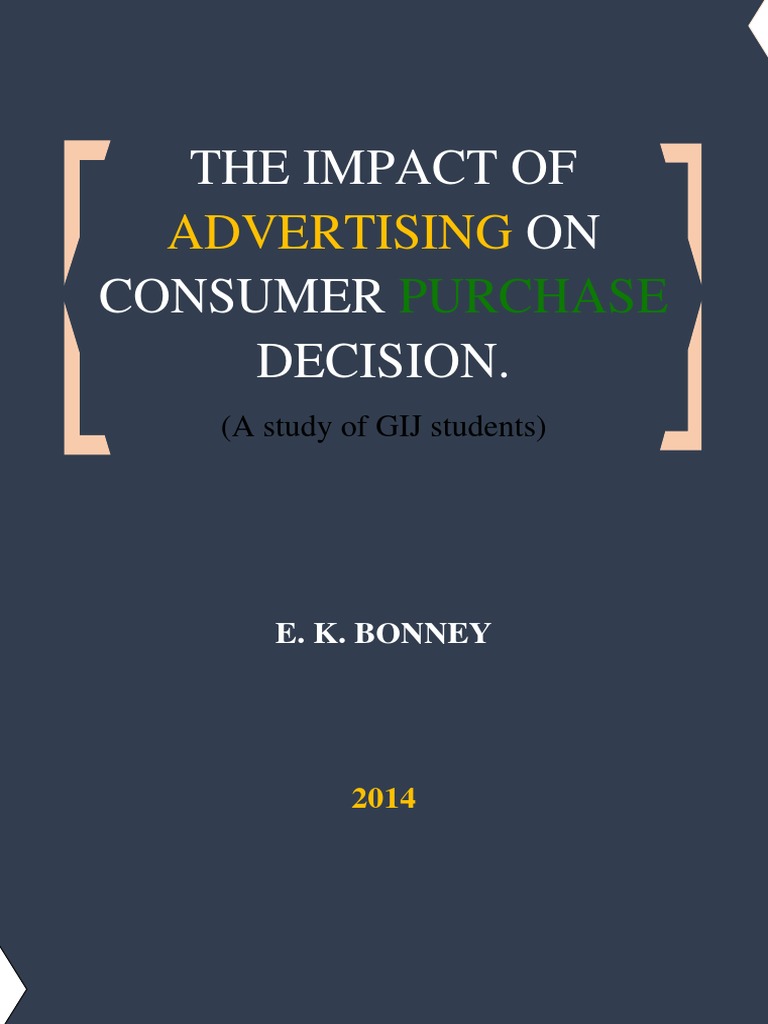 Advertising's Effect on Student Purchases | PDF | Consumer Behaviour ...
