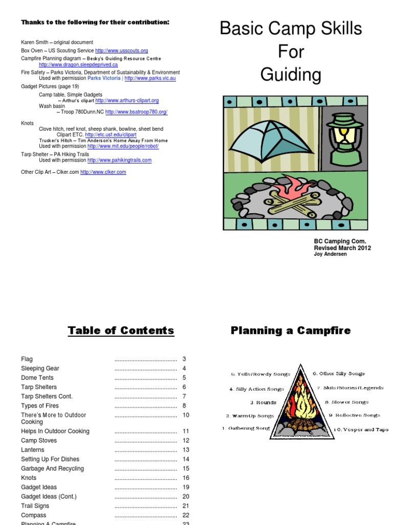 Essential Camping Skills Guide | PDF | Knot | Compass