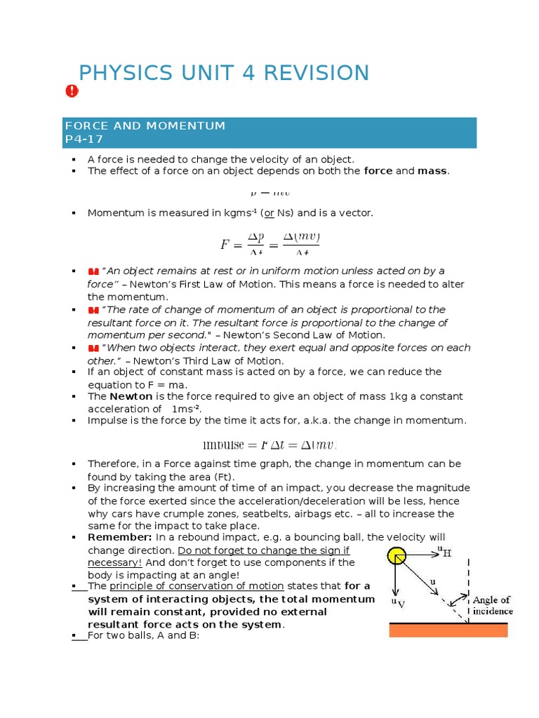 AQA A-Level Physics Unit 4 Revision