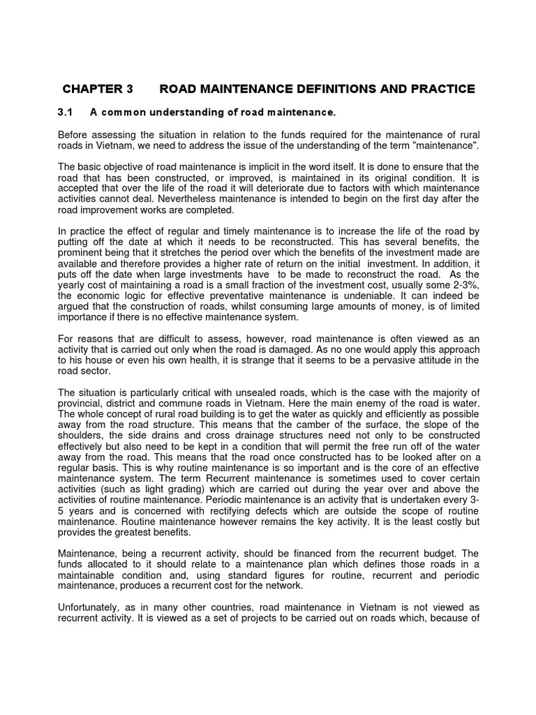 Road Maintenance Definitions and Practice | PDF | Road | Road Surface