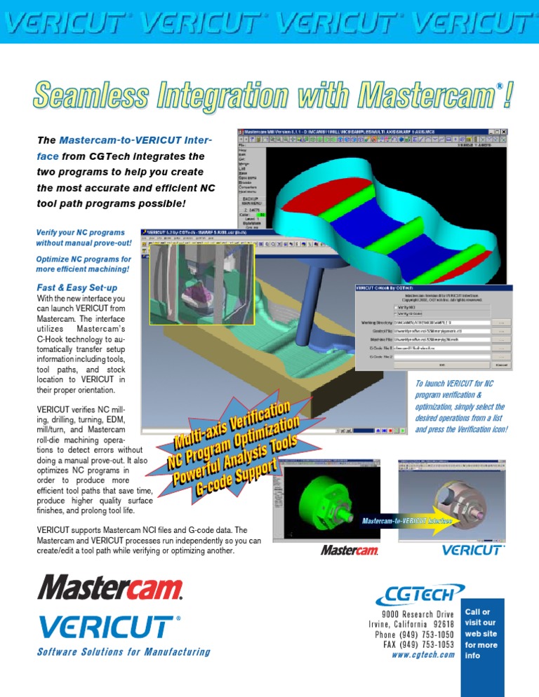 Mastercam VERICUT Interface | PDF