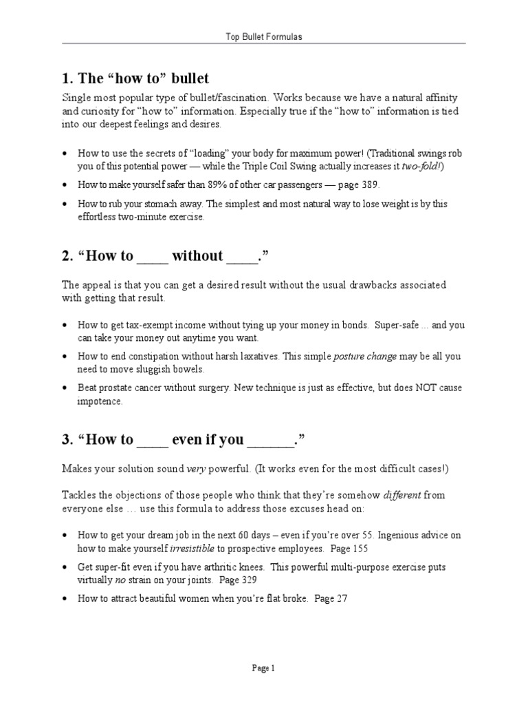 How To Write Effective Bullet Statements | PDF