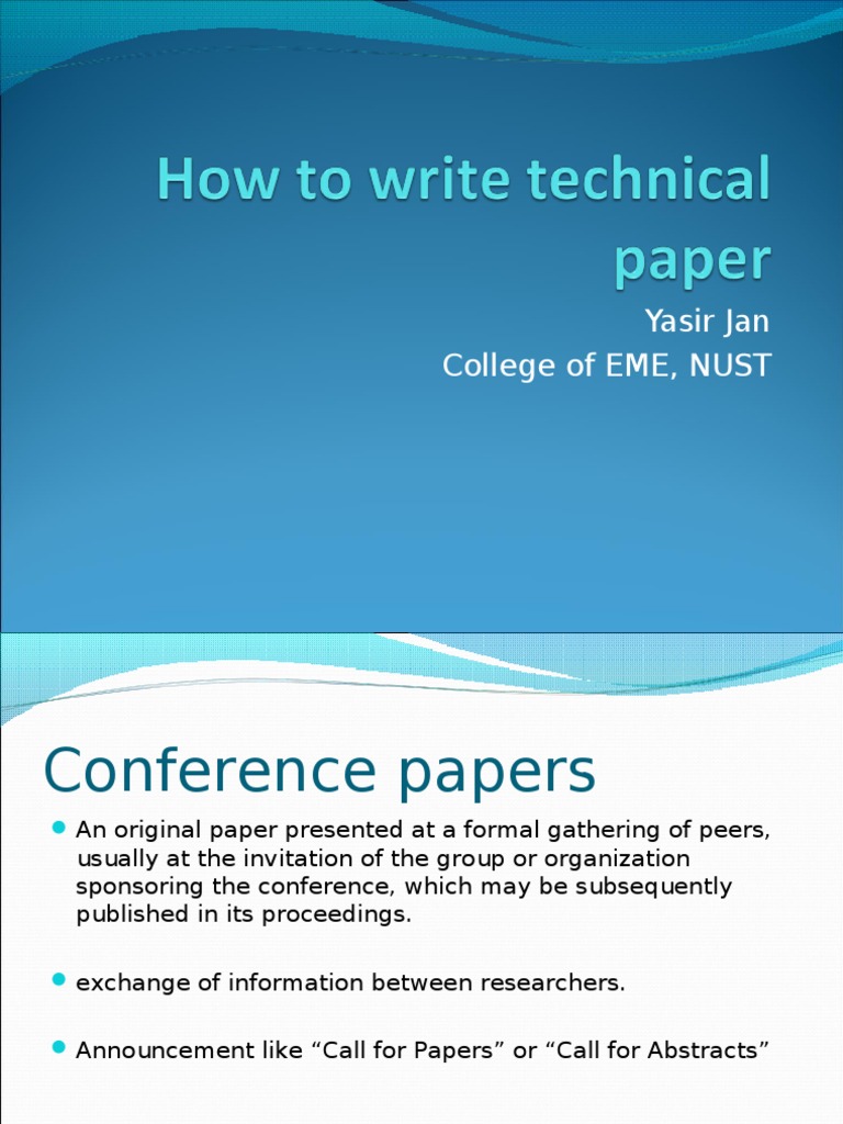 How To Write Technical Paper | PDF | Abstract (Summary) | Question