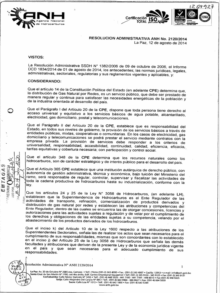 resolucion administrativa