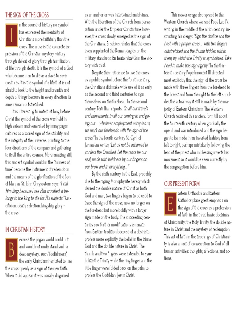 The Sign of The Cross The Sign of The Cross | PDF | Abrahamic Religions ...