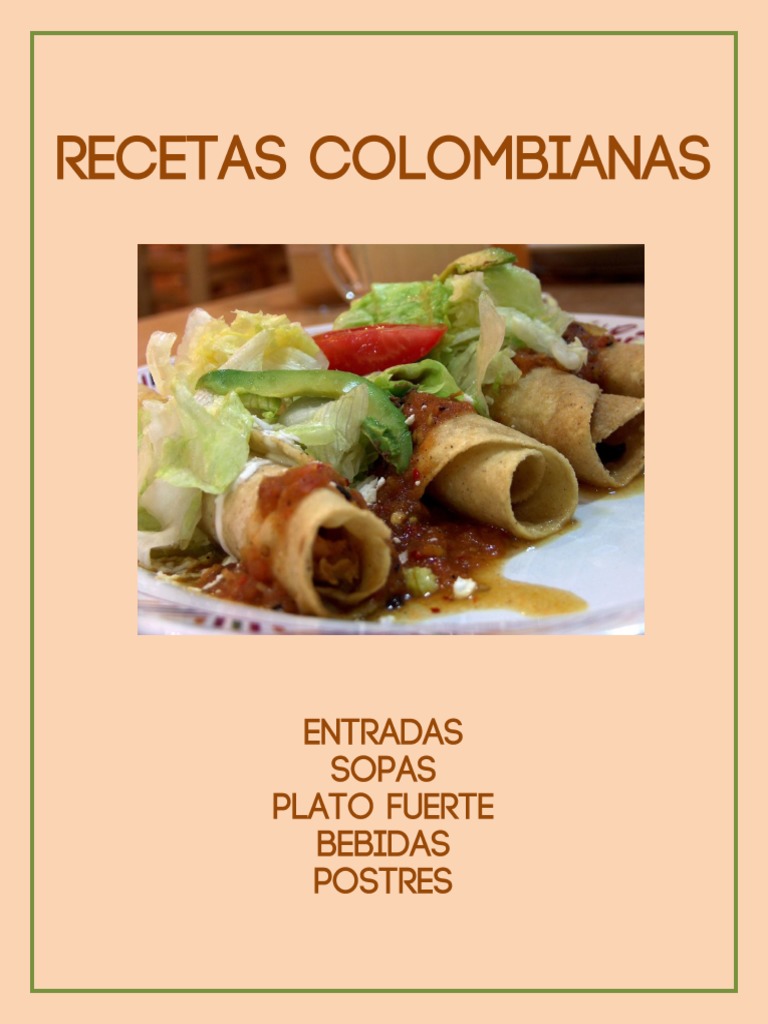 Recetas de Entradas Colombianas | PDF | ensalada | Sopa