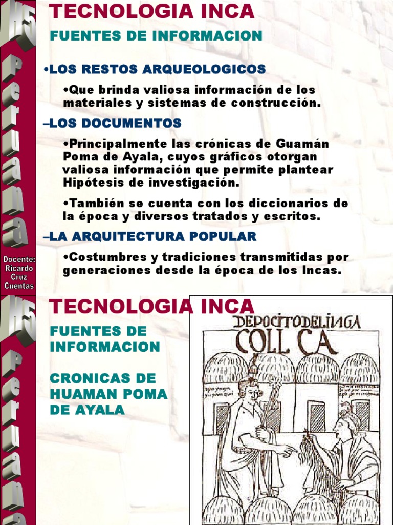 Tecnologia Inca | PDF | Imperio Inca | Techo