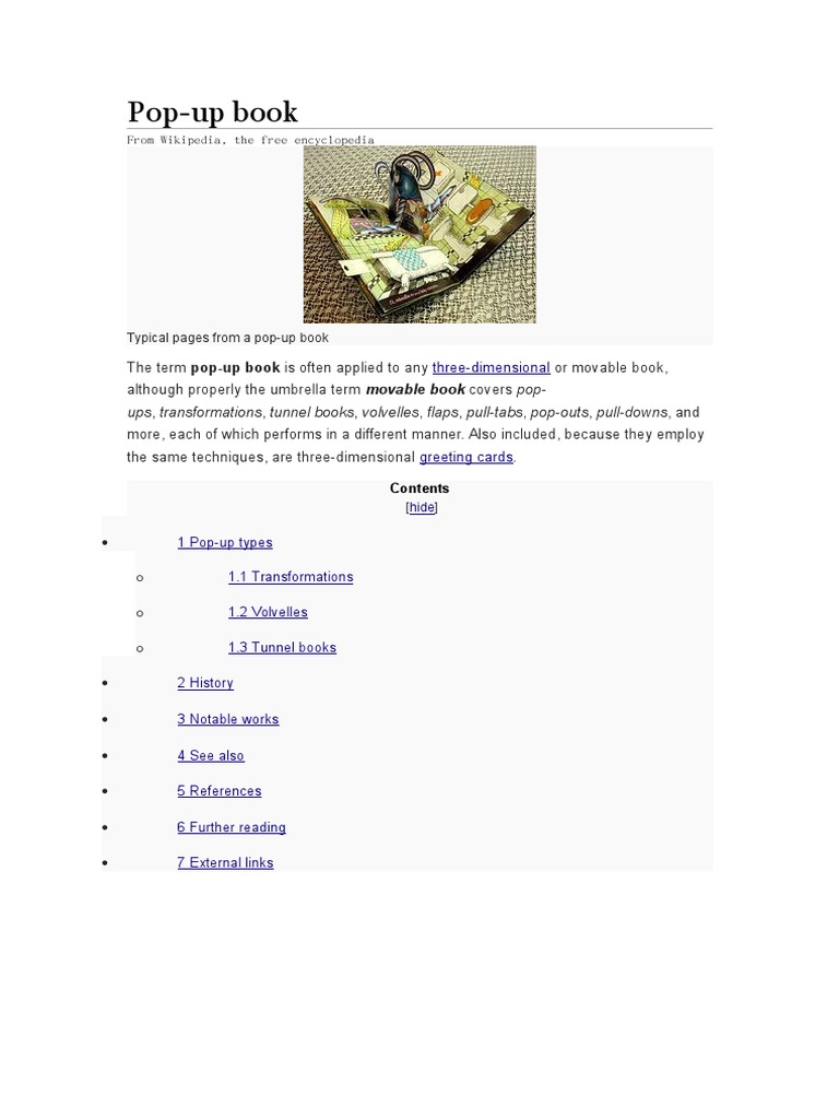 Pop Up Book | PDF
