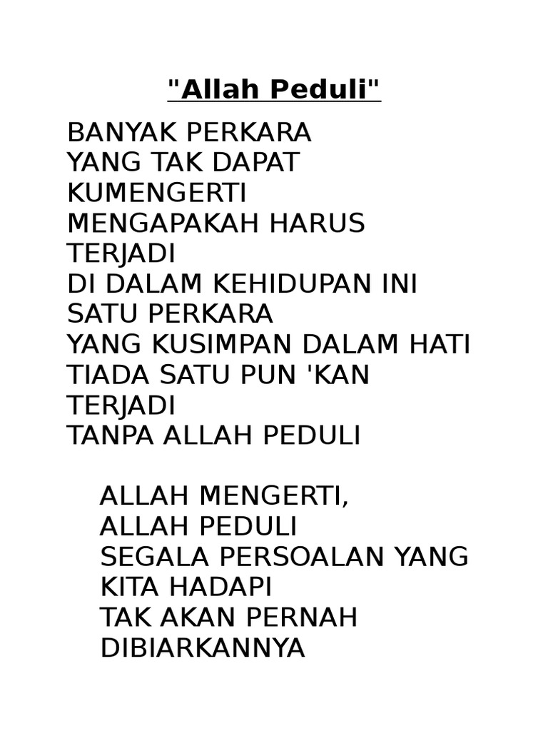 Allah Peduli | PDF