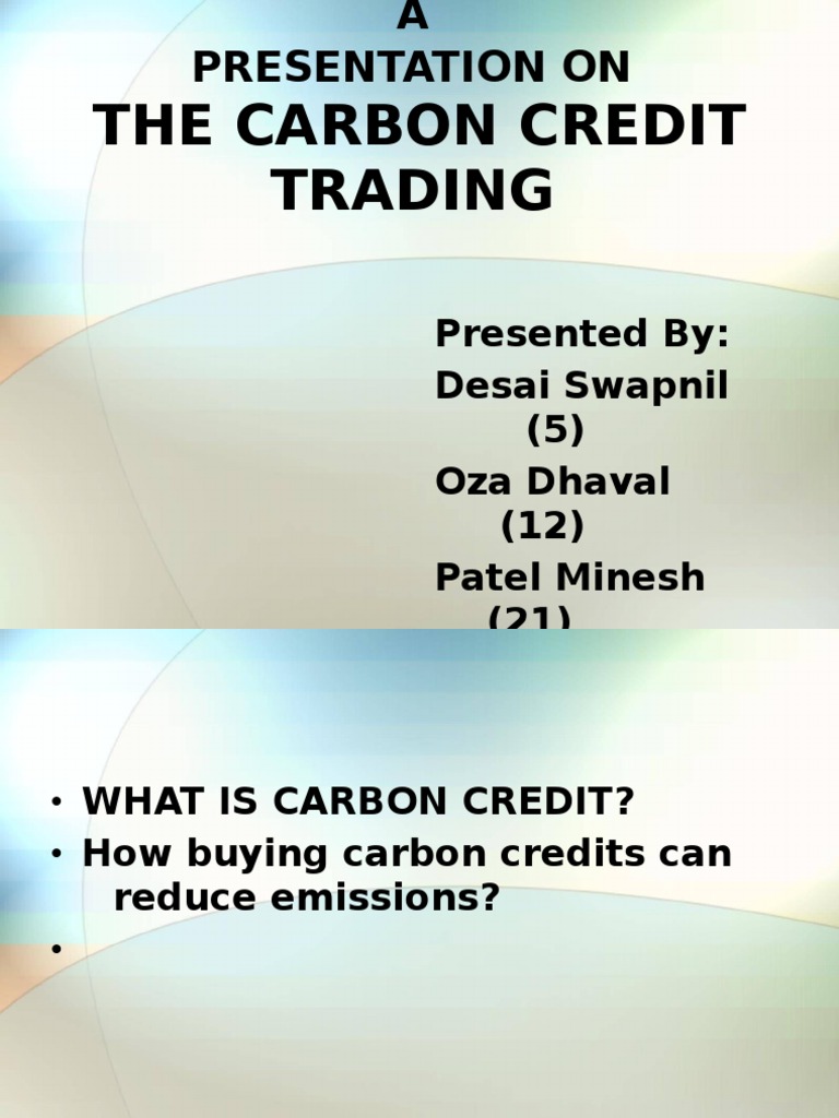 Carbon Credit Ppt
