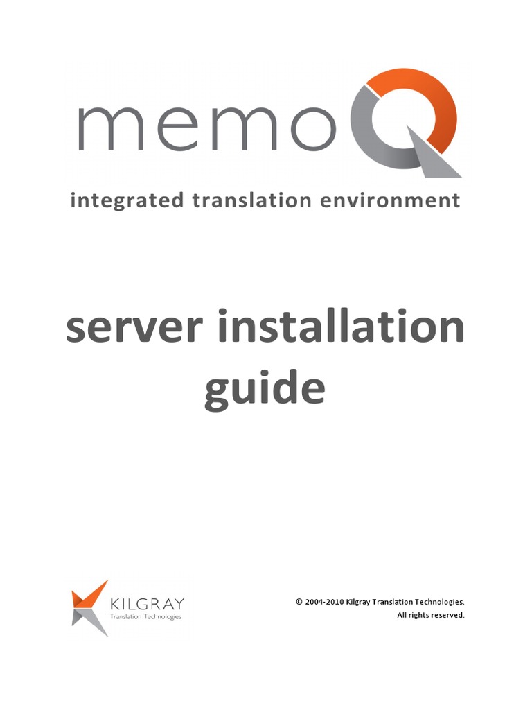 MemoQ Server Installation Guide | PDF | Installation (Computer Programs) | Microsoft Windows