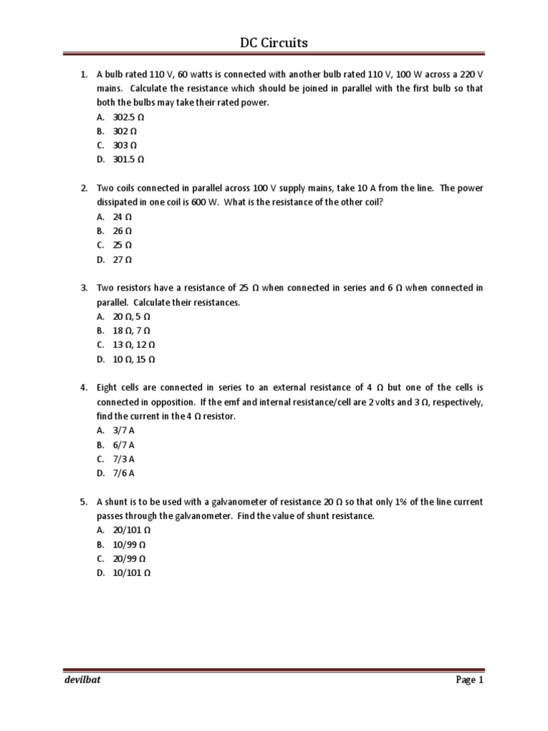 DC Circuits 2 | PDF | Capacitor | Series And Parallel Circuits