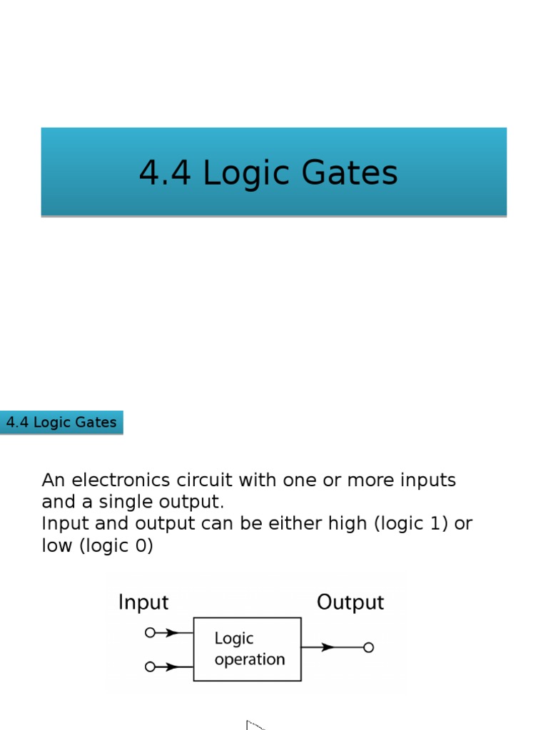 4-4 Logic Gates | PDF
