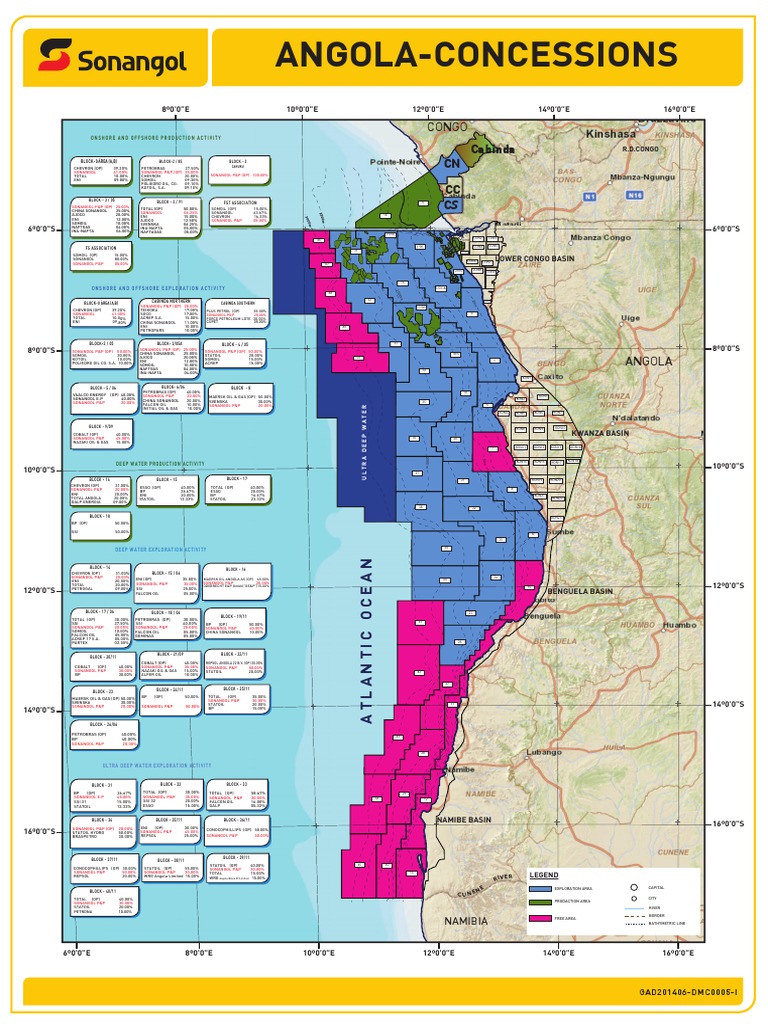Concession Map Blocks Africa | PDF | Petroleum | Fuel Production