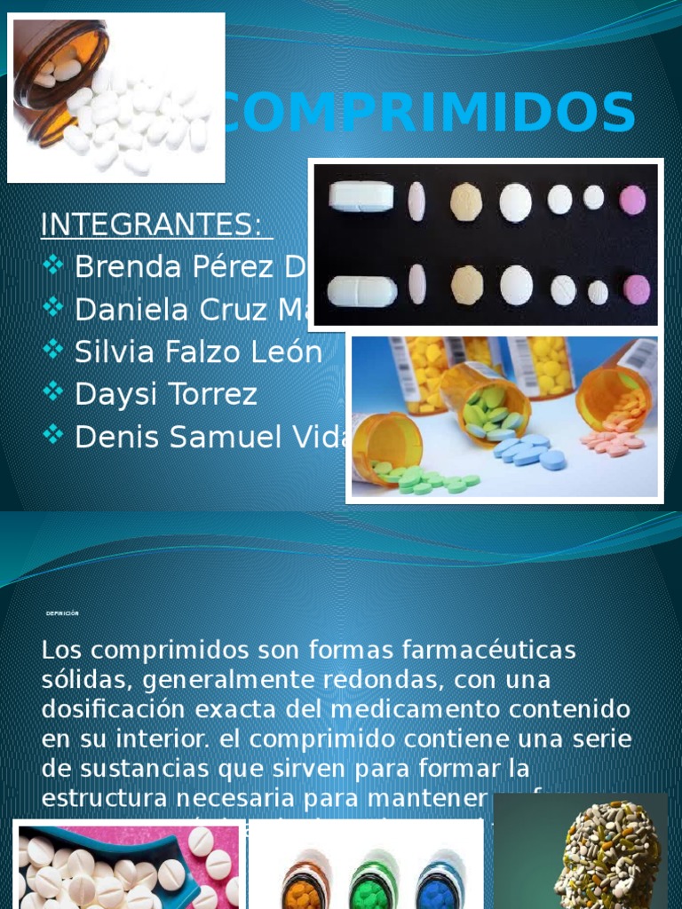 Comprimidos | PDF | Tableta (Farmacia) | Medicamentos con receta