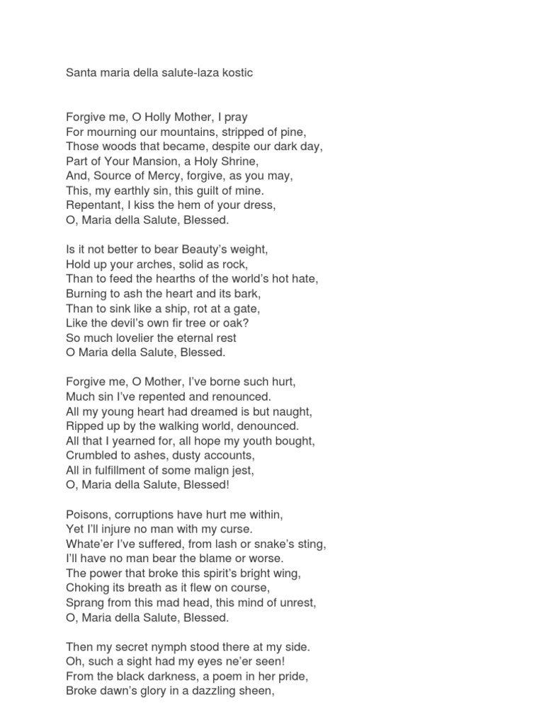 Santa Maria Della Salute-Laza Kostic | PDF | Religious Behaviour And ...