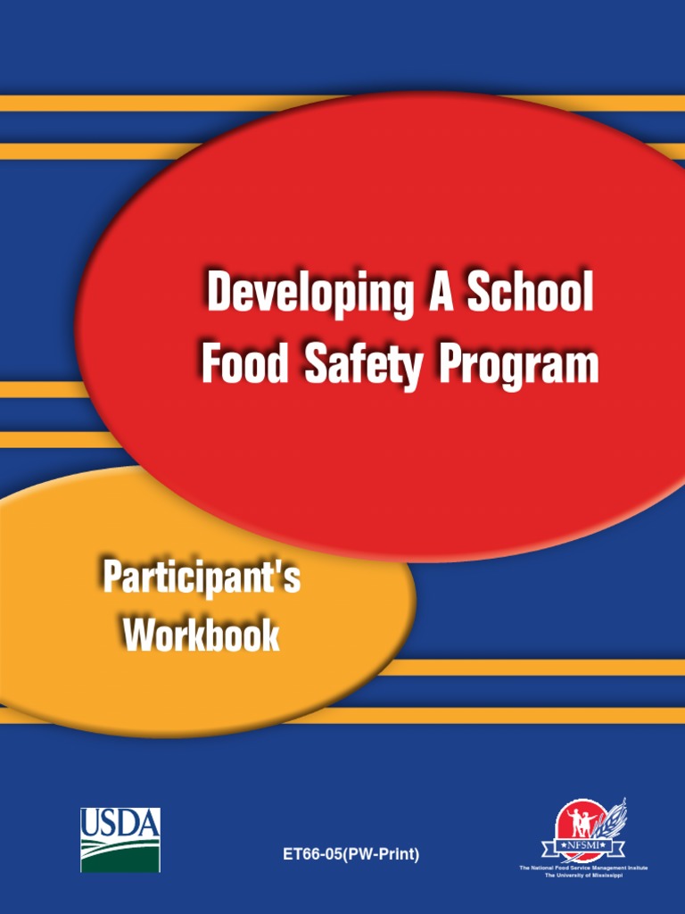 Developing A School Food Safety Program Participants' Work Book | PDF ...