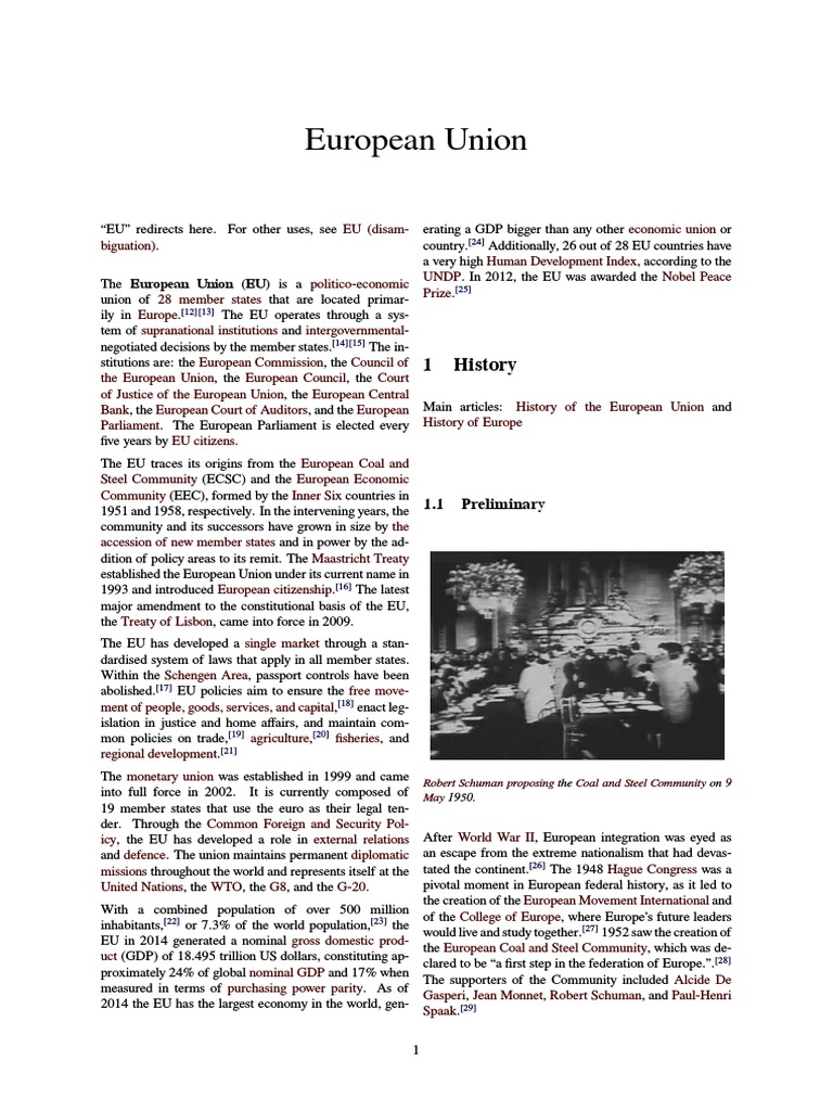 European Union | PDF | European Union | European Parliament