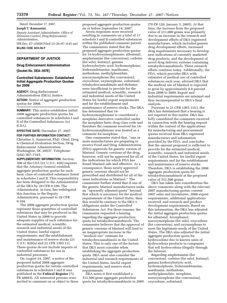 Federal Register / Vol. 72, No. 247 / Thursday, December 27, 2007 ...