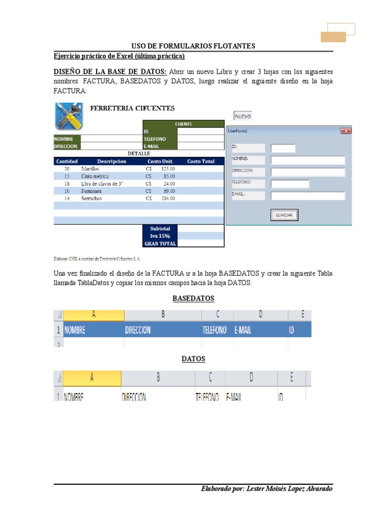 Formularios Flotantes en Excel | Descargar gratis PDF | Microsoft Excel ...