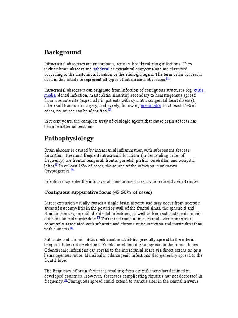Abses Cerebri | PDF | Infection | Human Head And Neck
