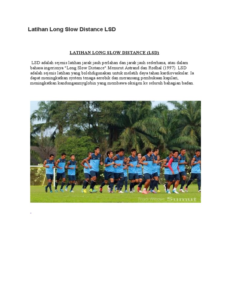 Latihan Long Slow Distance LSD | PDF