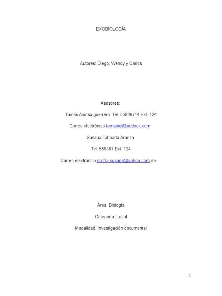 Exobiologia | PDF | Astrobiología | Marte