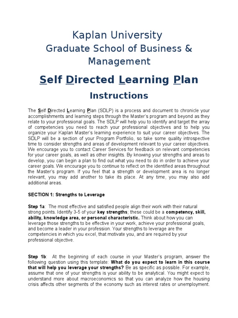 SDLP Template | PDF | Competence (Human Resources) | Goal