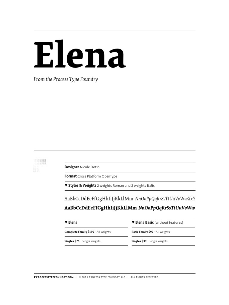 Elena Font Foundry | PDF | Latin Alphabet | Linguistics