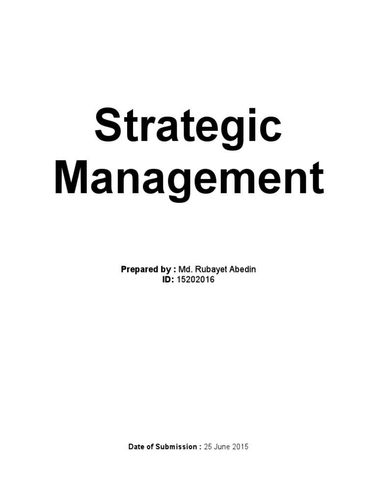 Strategic Management | PDF | Strategic Management | Swot Analysis