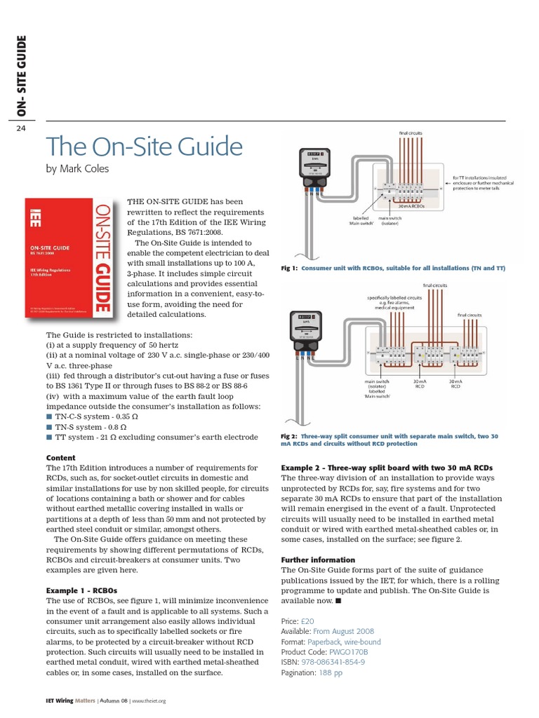 2008 28 Autumn Wiring Matters On-Site Guide | PDF | Alternating Current ...