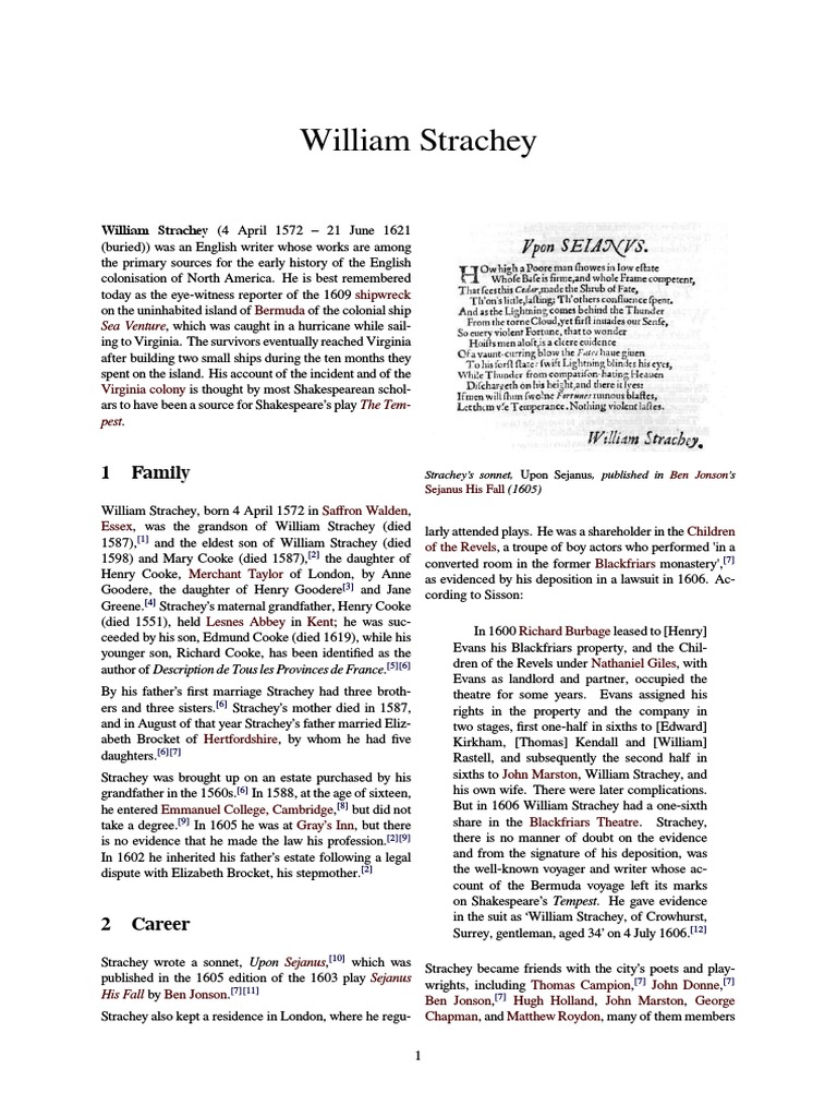 William Strachey | PDF